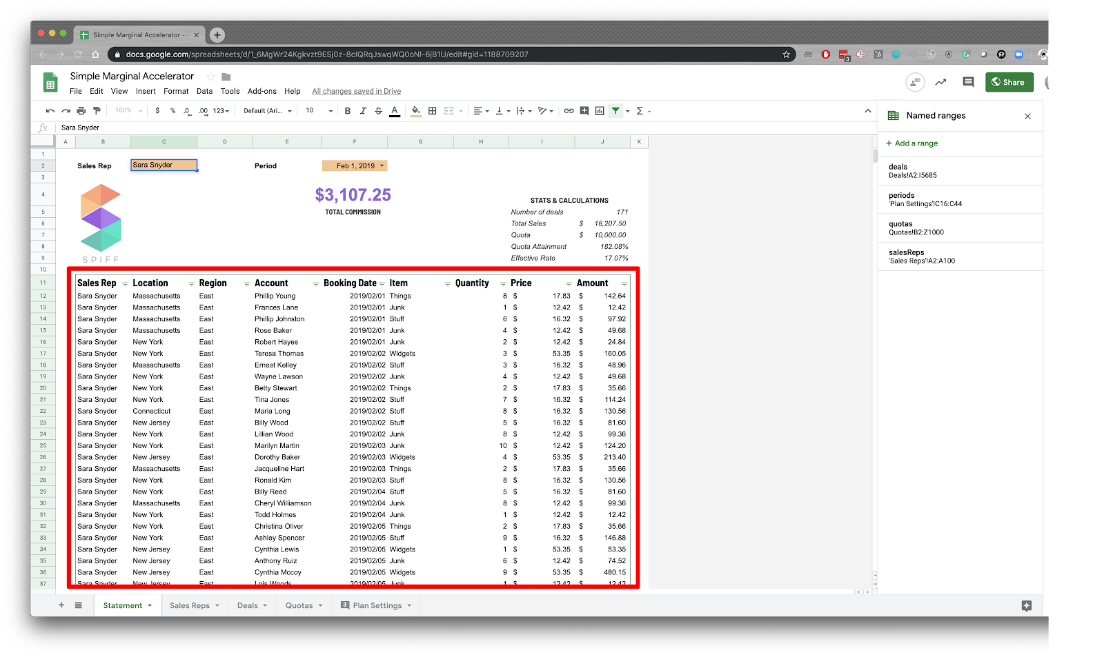 How to Calculate Sales Commission in Excel: Marginal Accelerators | Spiff